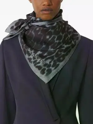 LANVIN Animal-print Scarf - Grey