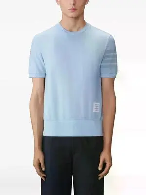 Thom Browne 4-bar Crew-neck T-shirt - Blue