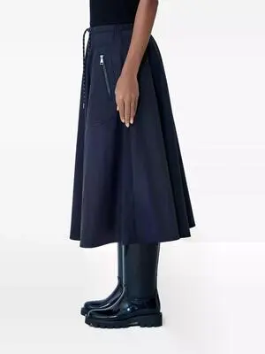 Moncler Drawstring A-line Midi Skirt - Grey