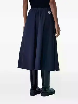 Moncler Drawstring A-line Midi Skirt - Grey
