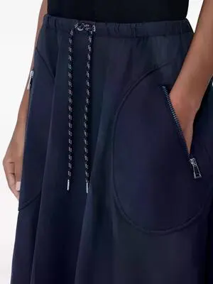 Moncler Drawstring A-line Midi Skirt - Grey