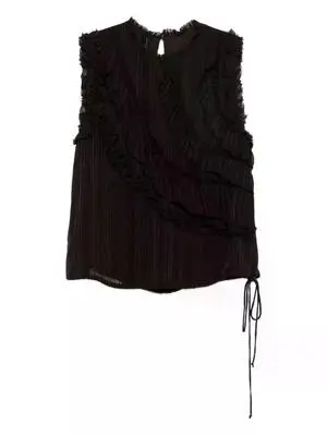 Pinko Sleeveless Ruffled Top
