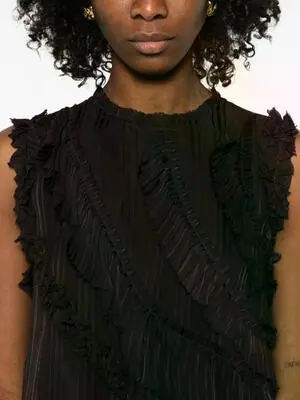 Pinko Sleeveless Ruffled Top