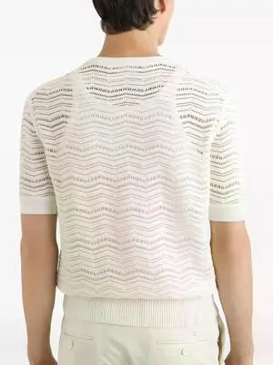 Dolce & Gabbana Chevron Pattern Knitted T-shirt