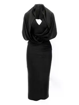 Andamane Annie Open-back Midi Dress - Black