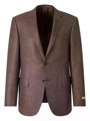 Canali Notched-lapel Single-breasted Blazer - Brown