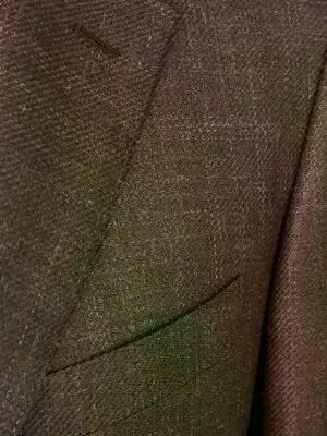 Canali Notched-lapel Single-breasted Blazer - Brown