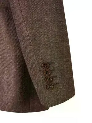 Canali Notched-lapel Single-breasted Blazer - Brown