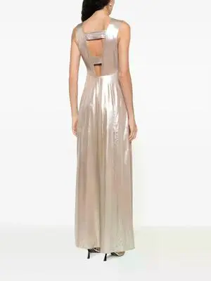 Peserico Laminated Flared Dress