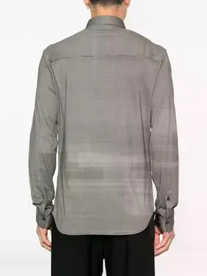 Emporio Armani Geometric-pattern Long-sleeve Shirt