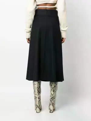 Peserico High-waisted A-line Midi Skirt