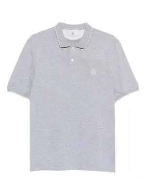 Brunello Cucinelli Embroidered Polos For Men