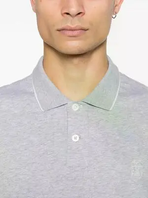 Brunello Cucinelli Embroidered Short-sleeve Polo Shirt