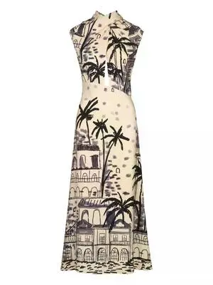 Johanna Ortiz Interdimensional Cut-out Maxi Dress - Neutrals