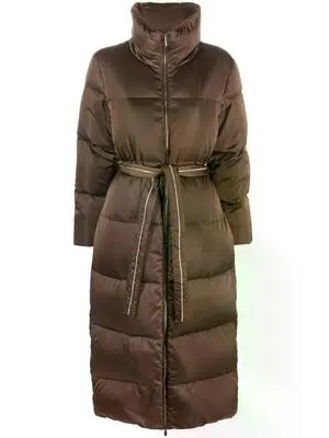 Peserico Monili-chain Belted Puffer Jacket