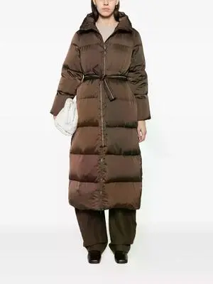 Peserico Monili-chain Belted Puffer Jacket