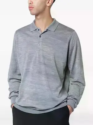 John Smedley Long Sleeve Polo Shirt