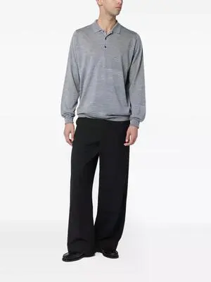 John Smedley Long Sleeve Polo Shirt
