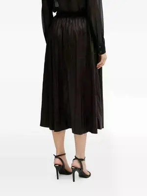 PEDRO DEL HIERRO Pleated A-line Midi Skirt