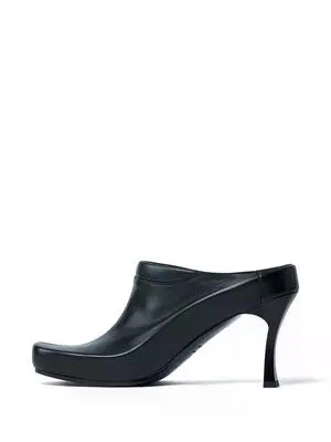 Balenciaga Debossed Logo Heeled Mules