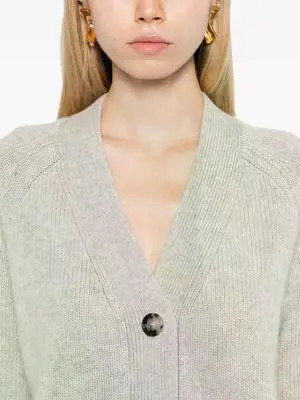 ALLUDE V-neck Virgin Wool-cashmere Cardigan