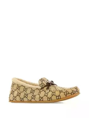 Gucci Bow-detail Leather Loafers