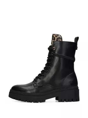 MEXX Leopard Panel Lace-up Boots