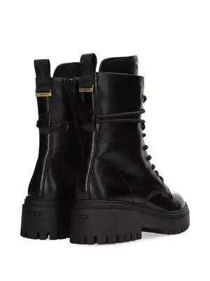 MEXX Leopard Panel Lace-up Boots