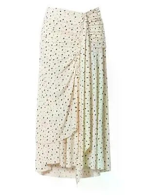Isabel Marant Étoile Gyelle Ruffled Polka Dot Skirt - Neutrals