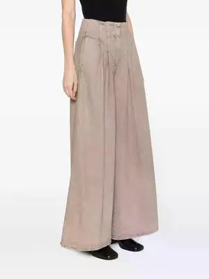 Peserico Wide-leg Pleated Jeans