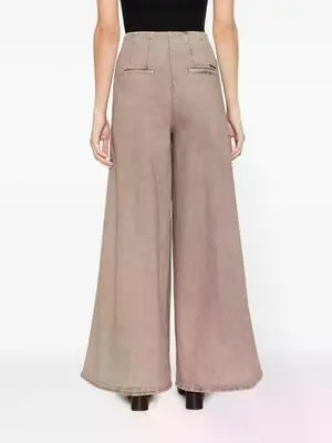 Peserico Wide-leg Pleated Jeans