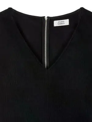 STUDIO TOMBOY Corduroy V-neck Mini Dress