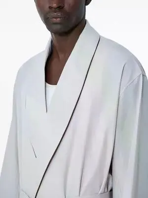 Prada Belted Accent-trim Single-breasted Coat