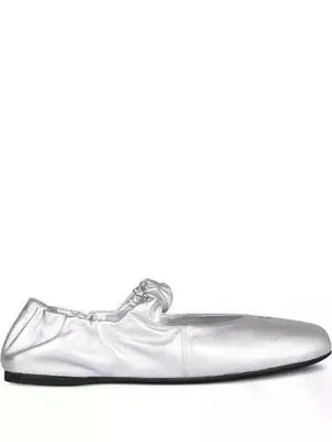 Miu Miu Ruched Nappa Ballet Flats