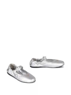 Miu Miu Ruched Nappa Ballet Flats