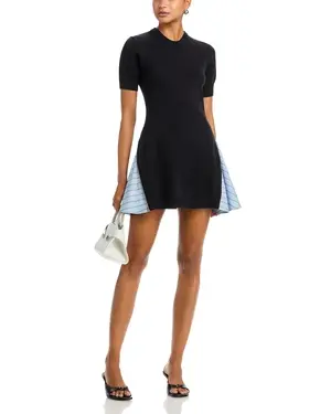 3.1 Phillip Lim Short Sleeve Combo Mini Dress