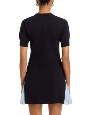 3.1 Phillip Lim Short Sleeve Combo Mini Dress