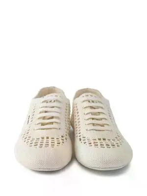 Prada Crochet Lace-up Sneakers
