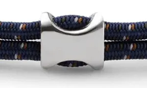 Miansai Orson Bungee Rope Bracelet - Sterling Silver/navy/brown