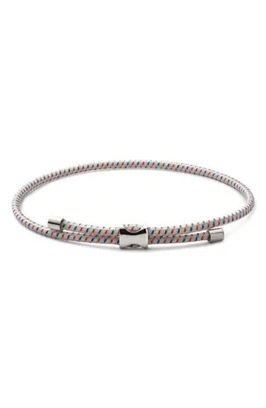 Miansai Orson Bungee Rope Bracelet - Sterling Silver/off White