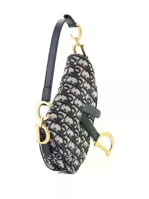 Dior Saddle Handbag Oblique Canvas Mini Shoulder Bag - Blue