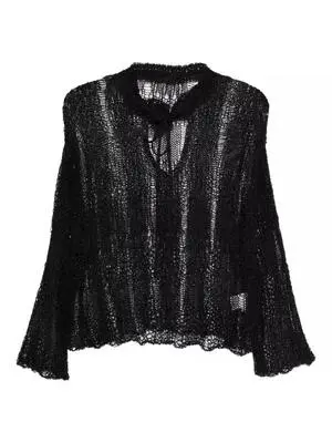 Y’s Open Knit Tie Top