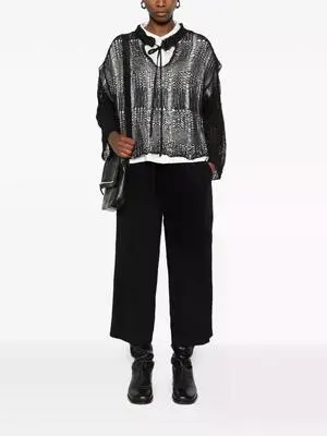 Y’s Open Knit Tie Top