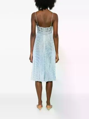 Ermanno Scervino Lace Pleated Midi Dress