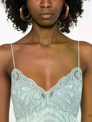 Ermanno Scervino Lace Pleated Midi Dress
