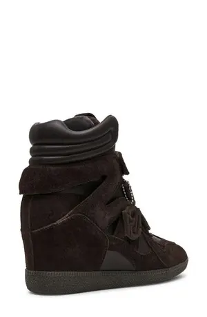 Steve Madden Mavis Wedge High-top Sneaker - Brown Suede
