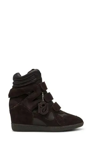 Steve Madden Mavis Wedge High-top Sneaker - Brown Suede