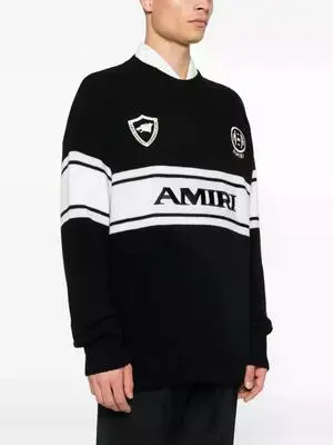 Amiri Knit Cotton-wool Sport Sweater With Embroidered Graphics