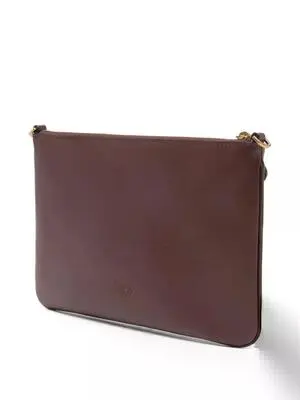 Pinko Love Flat Classic Clutch With Gold-tone Hardware - Red