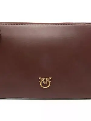 Pinko Love Flat Classic Clutch With Gold-tone Hardware - Red